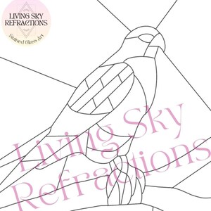 Peregrine Falcon Stained Glass Pattern - DIGITAL DOWNLOAD - Etsy