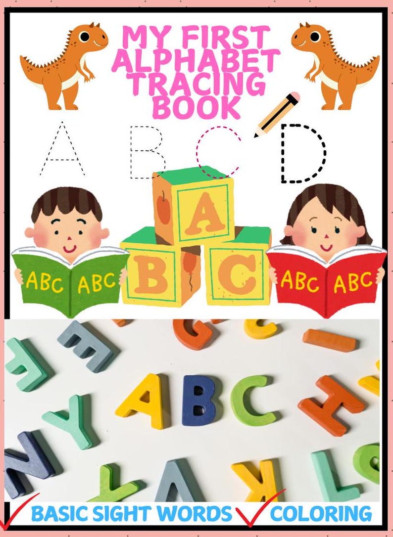 Children Alphabet Tracing Worksheets - Etsy