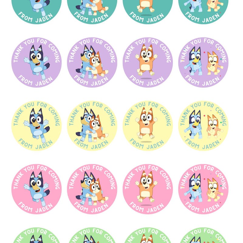 Bluey Stickers - Etsy