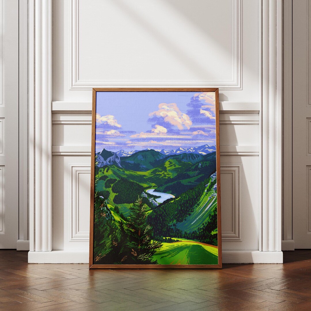 Swiss Alps Travel Wall Art, Switzerland Wall Art, Alpine Mountain ...