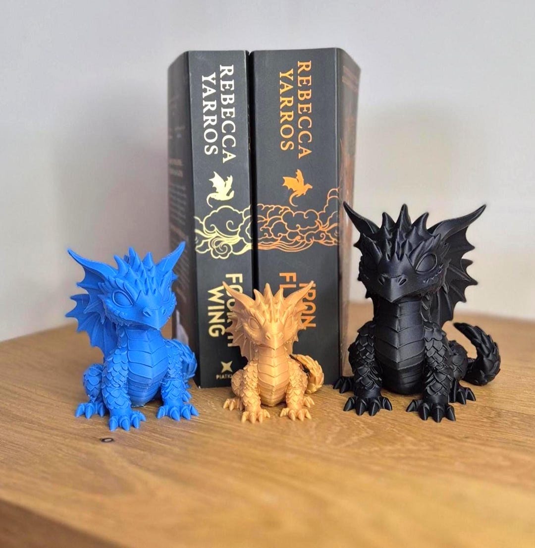 Dragon Decor Set | Fourth Wing Inspired | 3D Printed Fantasy Dragons ...