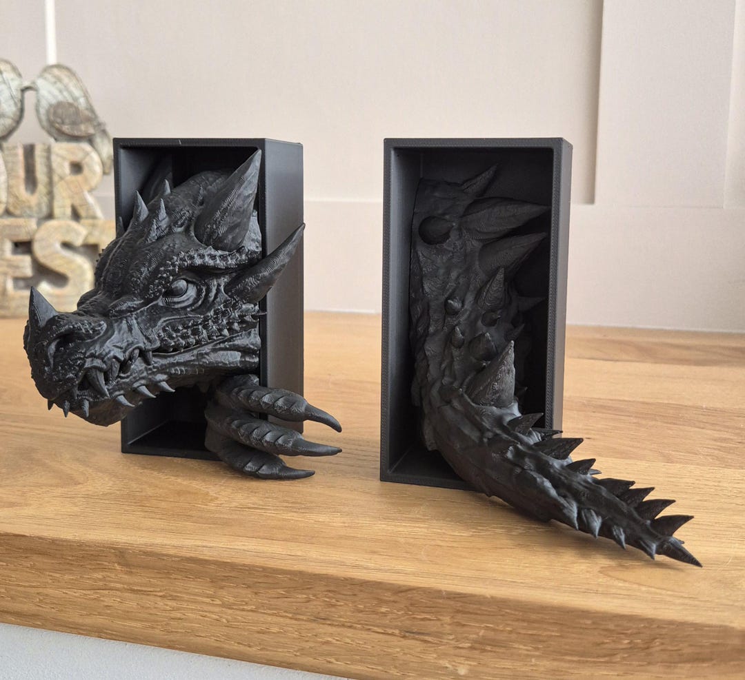 Mini Dragon Book Ends - Fourth Wing Tairn - Etsy