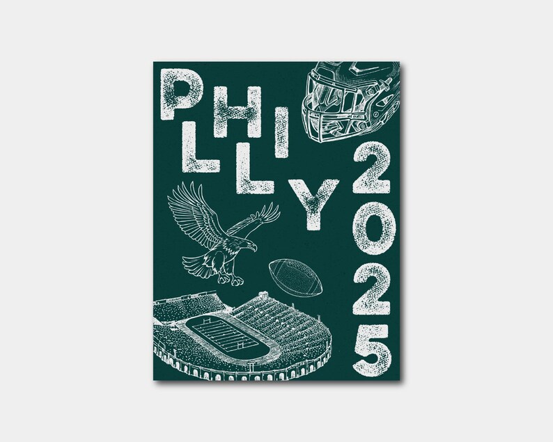 Philadelphia Football High-quality Posters - Set of 6 Bundle, Eagles ...