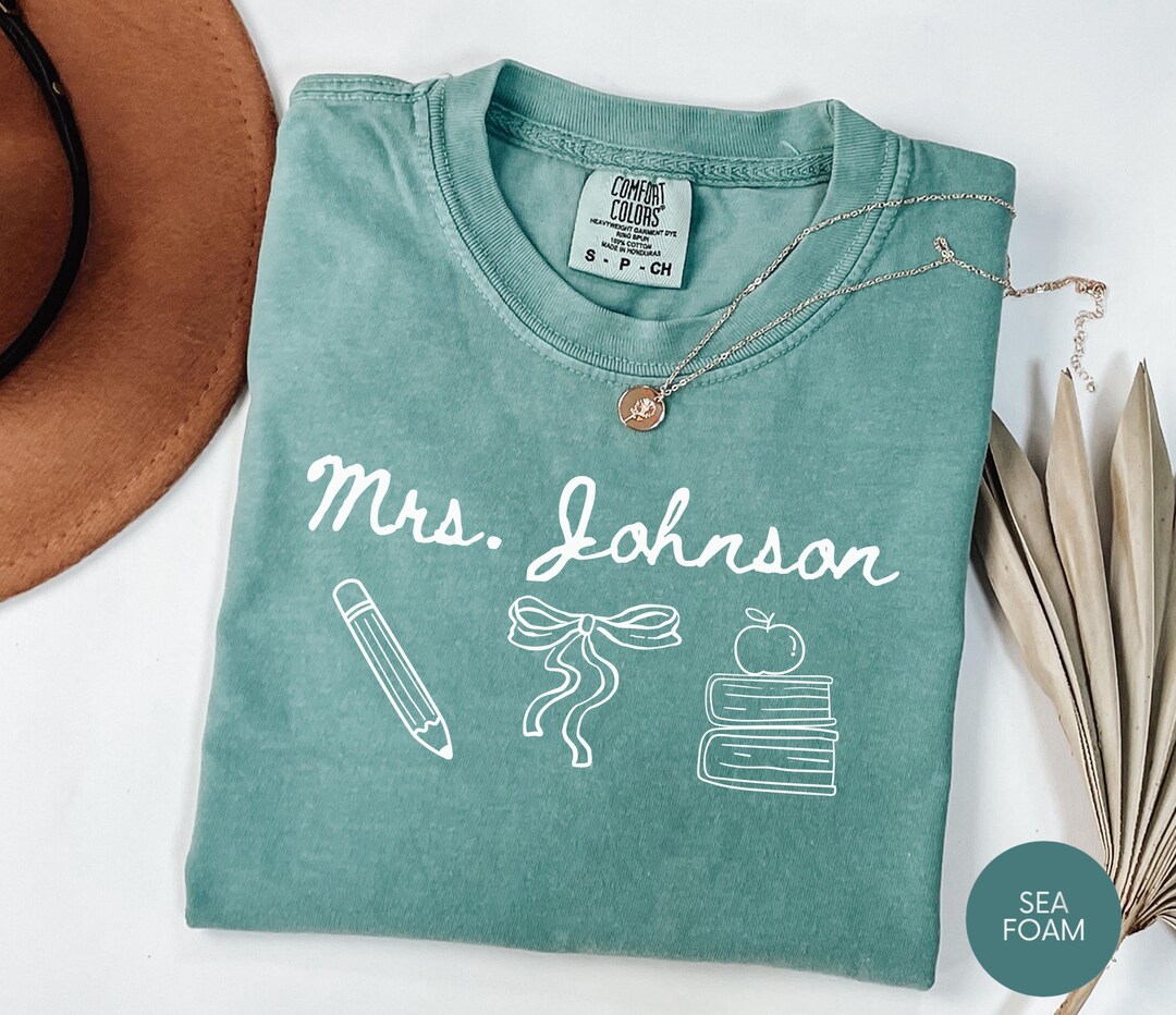 Personalized Teacher Name Shirt, Custom Teacher Name Tee, Comfort ...
