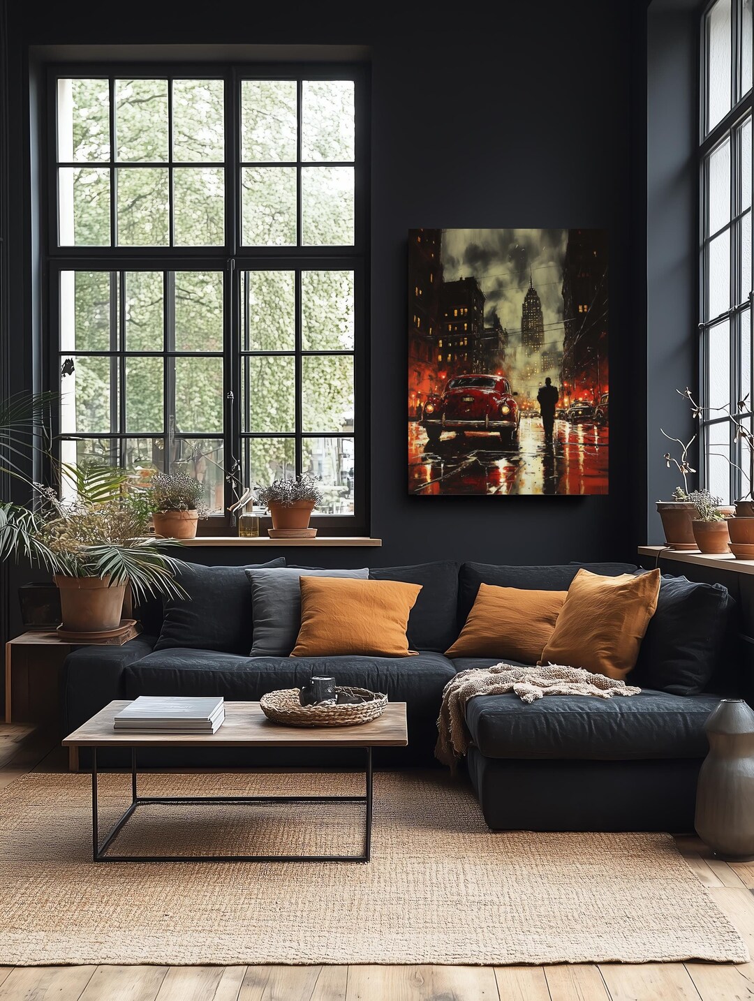 Atmospheric New York City Art, Noir Cityscape, Detective Noir Crime Art ...