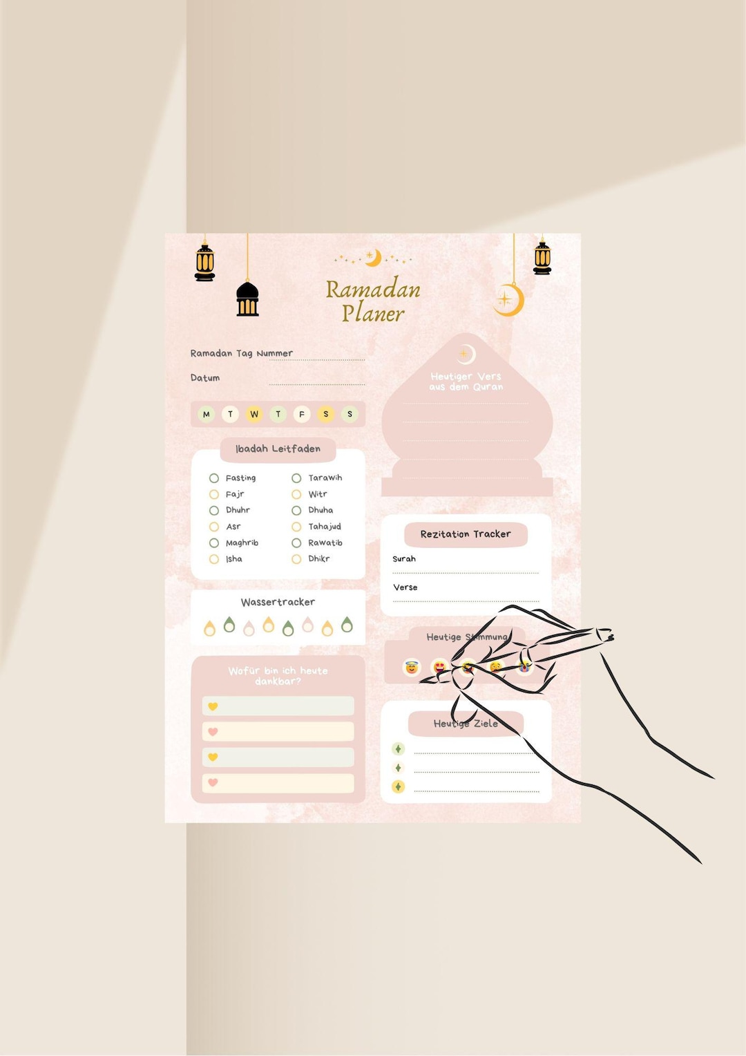 Daily Ramadan Planner – Prayer, Ibadah, Water Tracker, Recitation ...