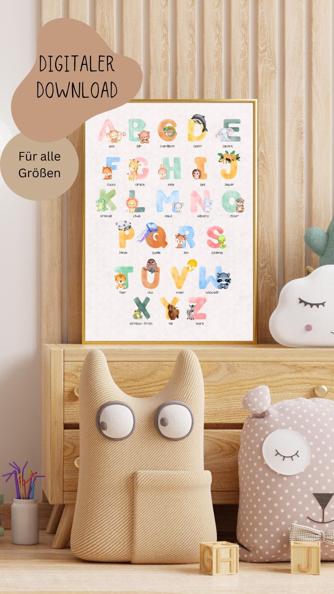 ABC Poster | Children's Room Poster | Alphabet Poster | Learning Poster ...