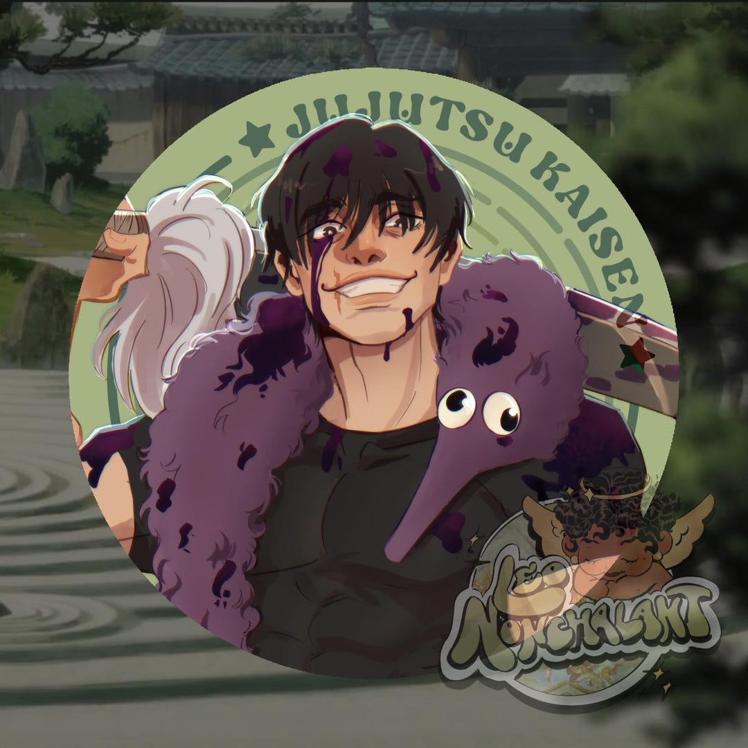 JJK Toshi Fushiguro Worm on a String 58mm Button Pin - Etsy