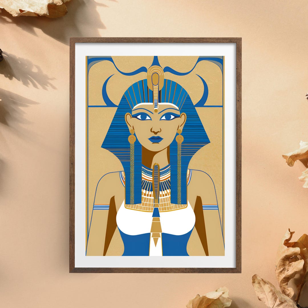 Cleopatra Wall Art | Mythological Art | Egypt Wall Art | Artistic Wall Decor | Colorful Wall ...