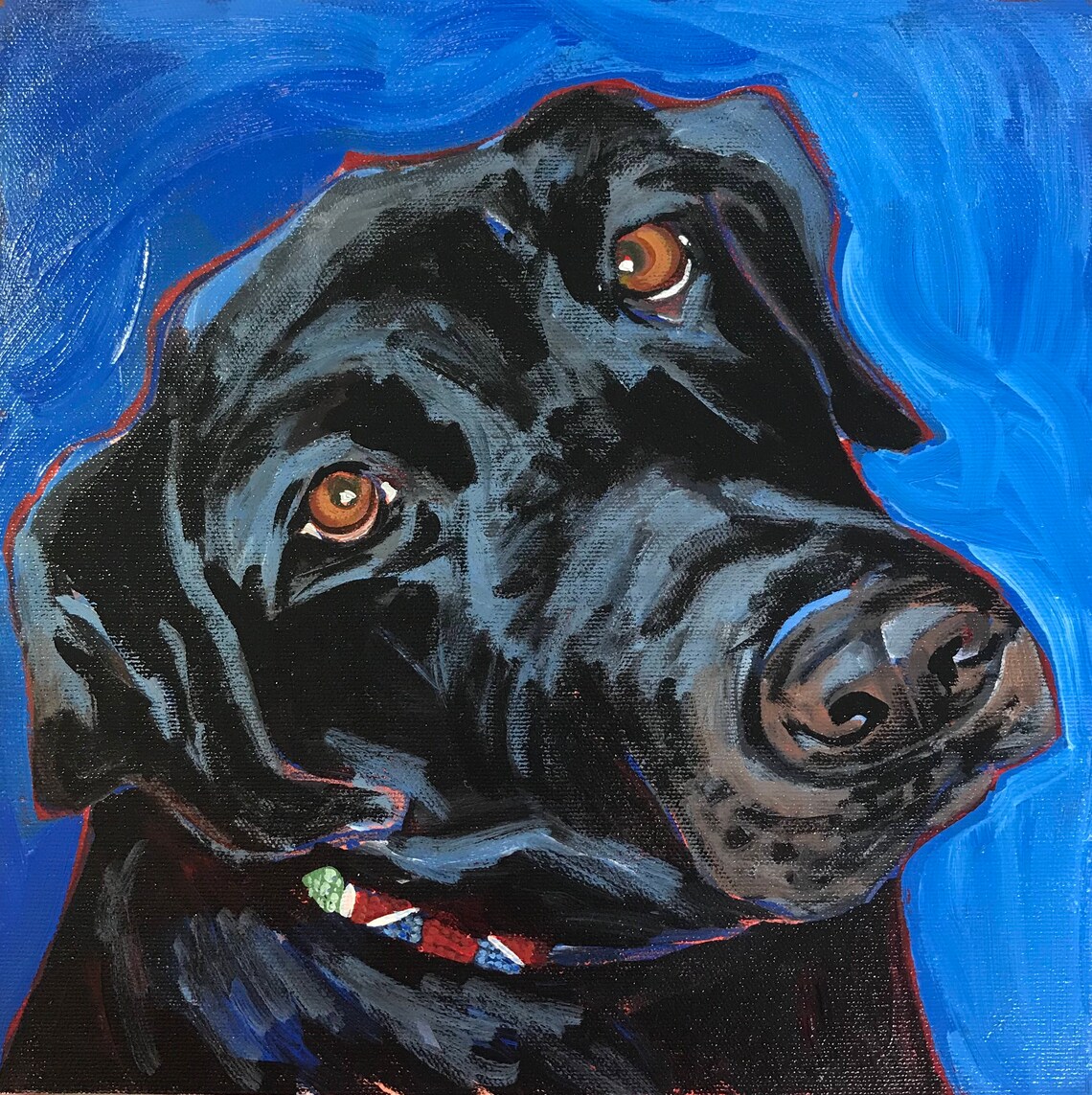 Black Labrador Retriever Original Painting - Etsy