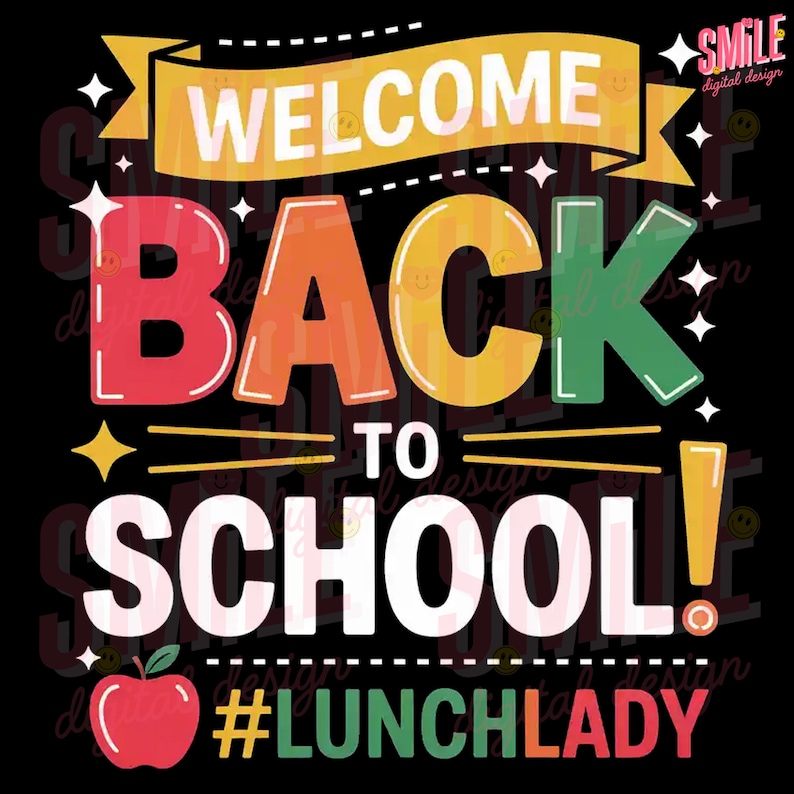 Welcome Back Lunch Lady PNG, Cafeteria Staff Back to School Sublimation ...