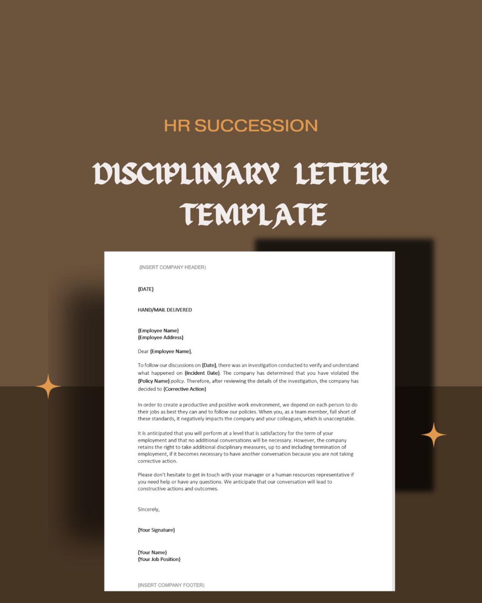 Employee Disciplinary Letter Template | Disciplinary Letter Template ...