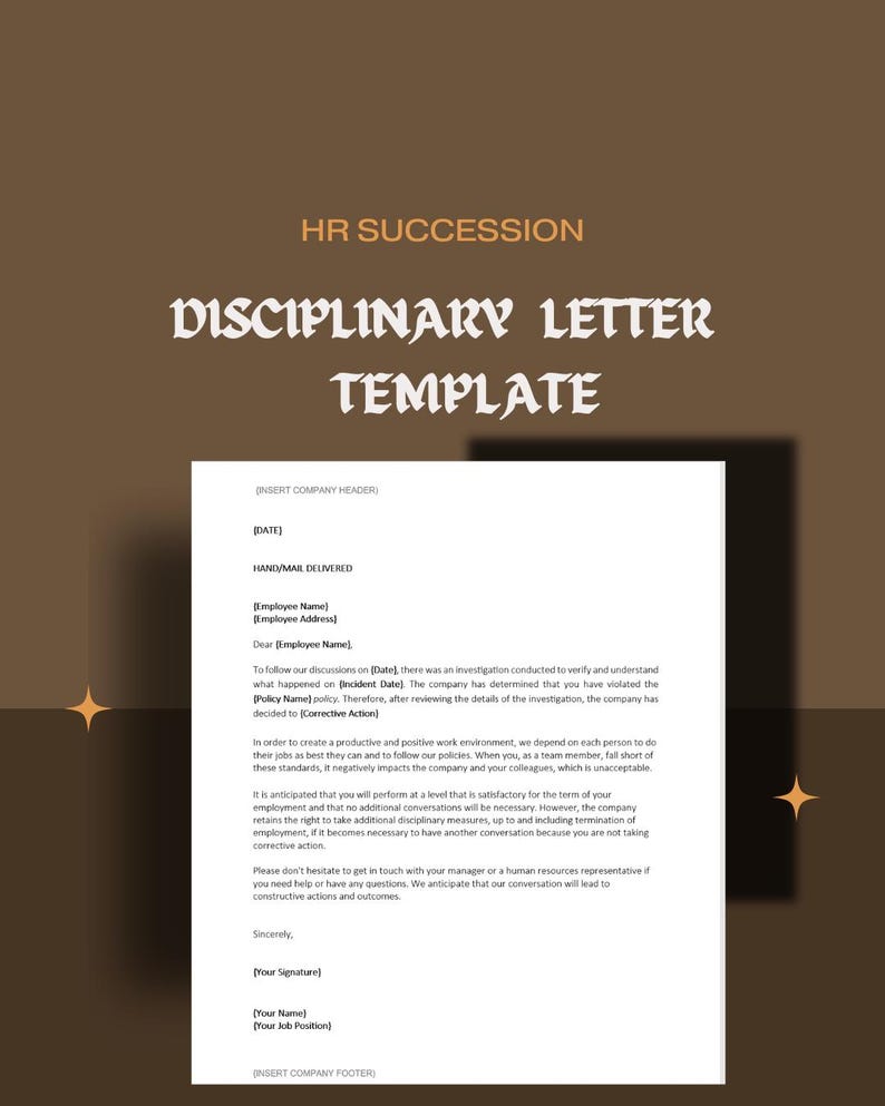 Employee Disciplinary Letter Template | Disciplinary Letter Template ...
