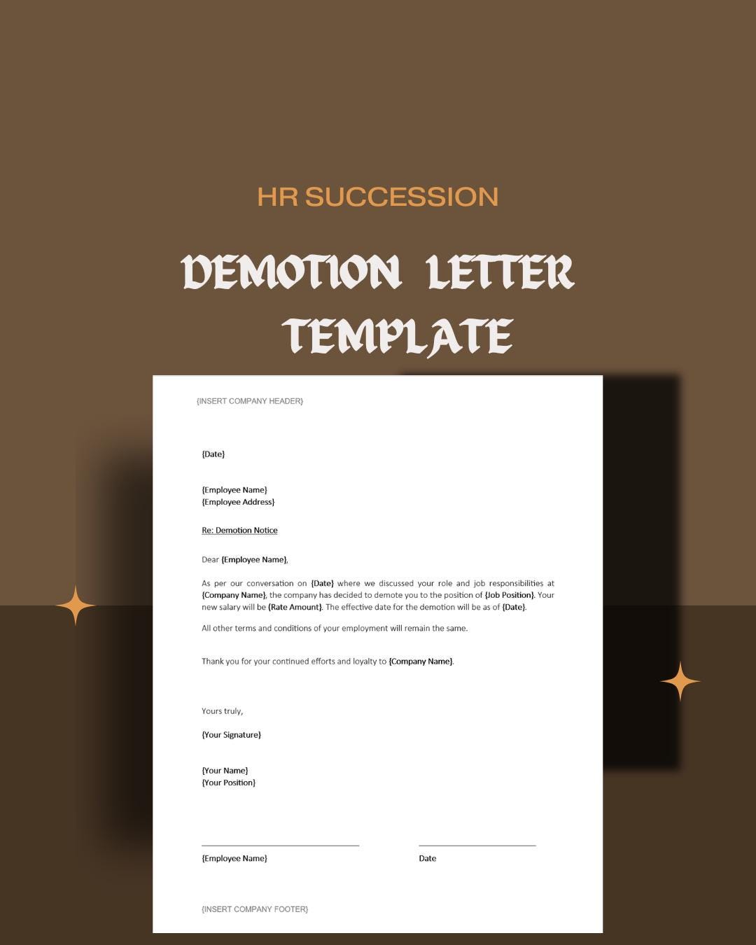 Demotion Letter- Template | Job Position Demotion Letter Template ...