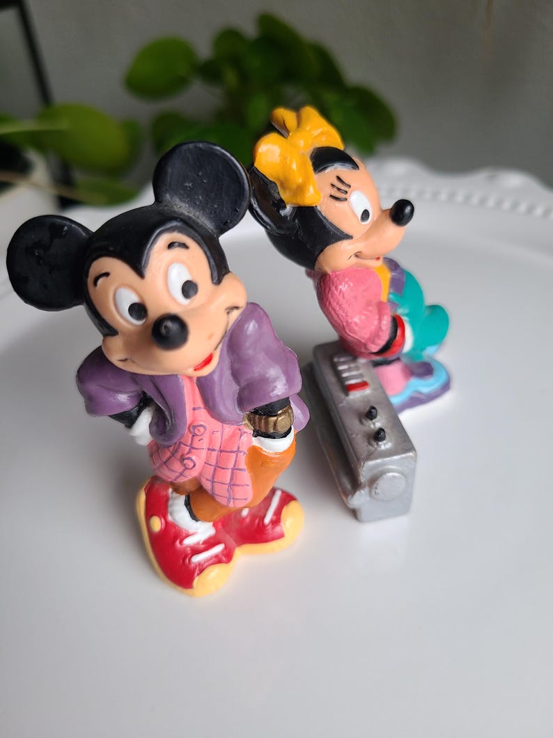 80s Vintage Mickey and Minnie Figurines - Etsy