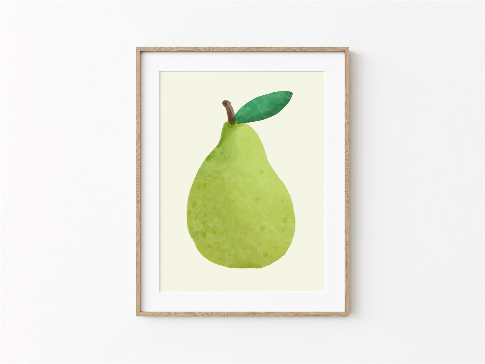 Pear Art Printable | Watercolor Vintage Poster | Food Fruit Art Poster ...