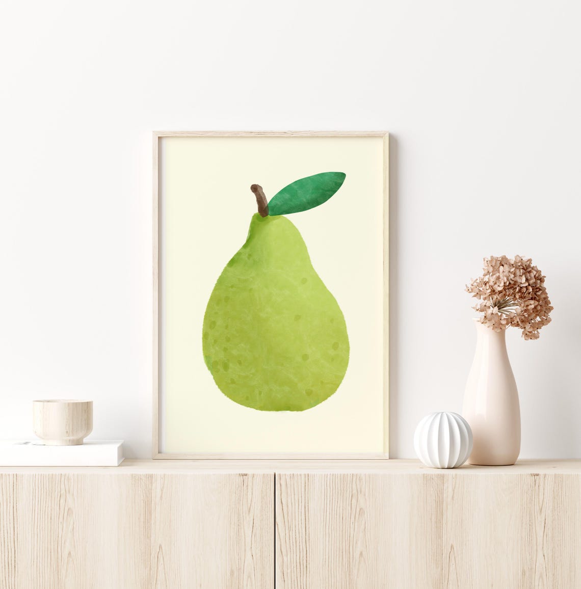 Pear Art Printable | Watercolor Vintage Poster | Food Fruit Art Poster ...