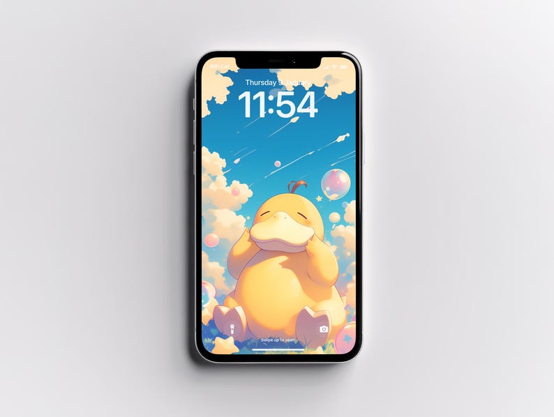 Pokemon Inspired Psyduck Wallpaper - Psyduck Bubble Wonderland - Digital Artwork - Desktop ...