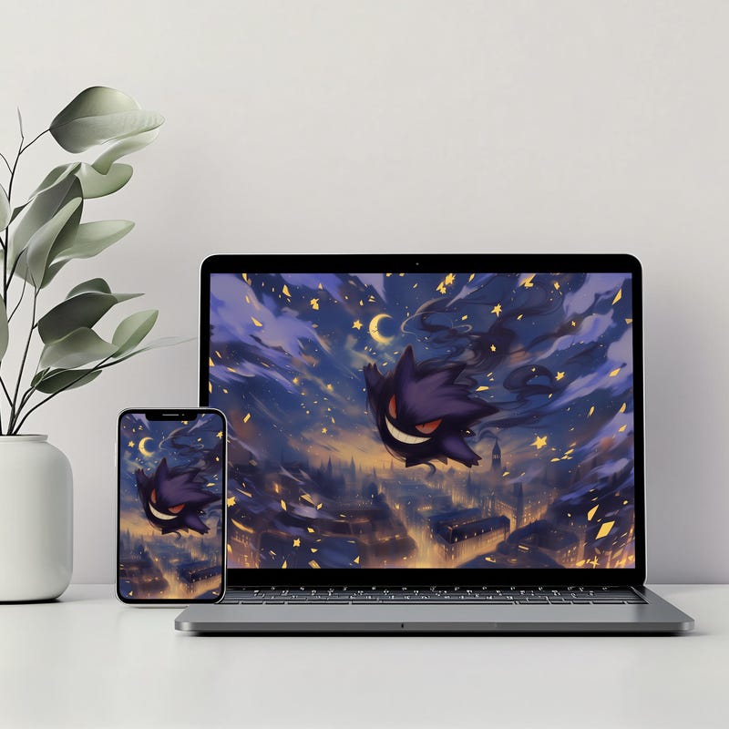 Gengar Wallpaper Desktop - Etsy Australia