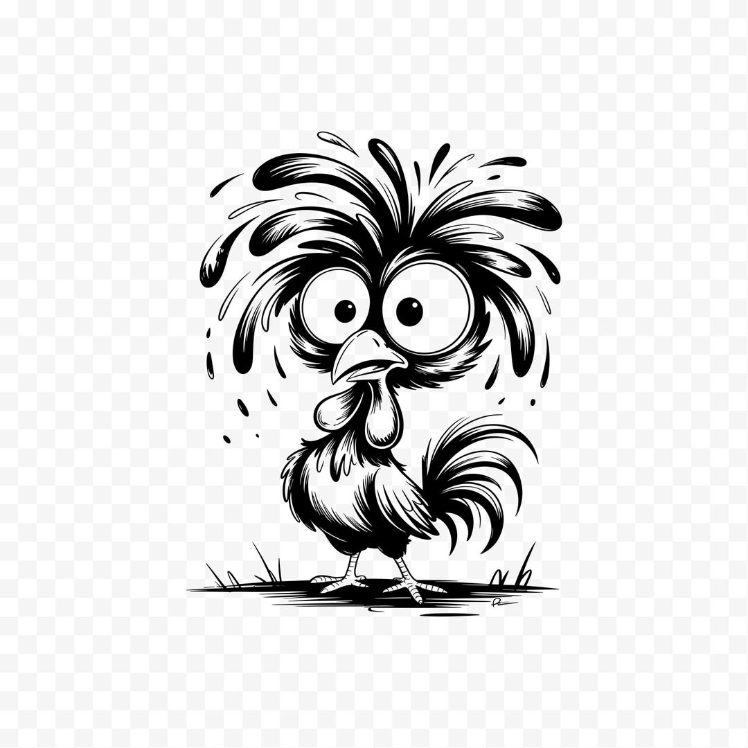 Frango Engraçado SVG, Galinha da Fazenda DXF, Frango Lady PNG, Arquivo ...