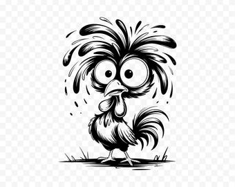 Funny Chicken SVG, Farm Hen DXF, Chicken Lady PNG, Chicken Cut File ...