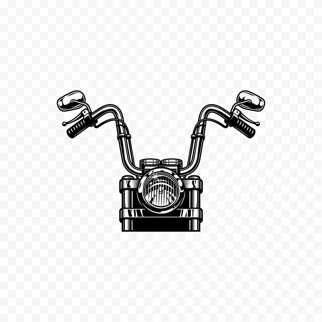 Hand Drawn Classic Motorcycle Front View SVG Vintage Bike Illustration ...