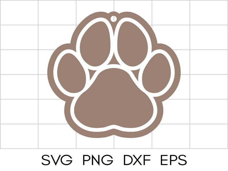 Paw Print Laser Svg, Dog Paw Print Svg, Dog Paw Print Cut File, PNG DXF ...