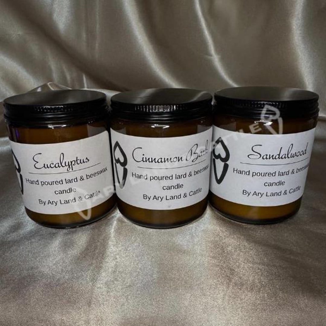 Lard and Beeswax Wicked Candles | Scented With Essential Oils | Non ...