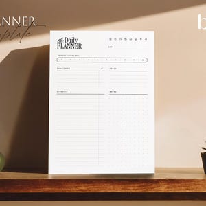 Daily Planner Template Google Docs & Word | Printable and Digital ...