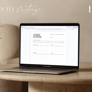 Daily Planner Template Google Docs & Word | Printable and Digital ...