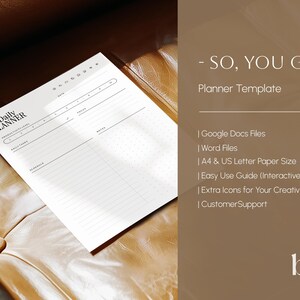 Daily Planner Template Google Docs & Word | Printable and Digital ...