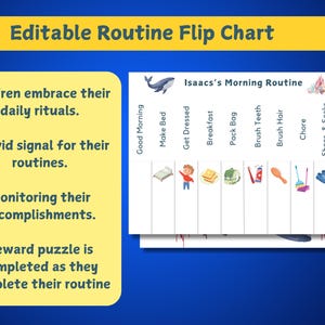 Editable Morning Routine Flip Chart - Etsy