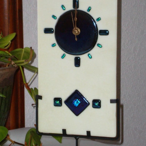 Fused Glass Clock - Etsy