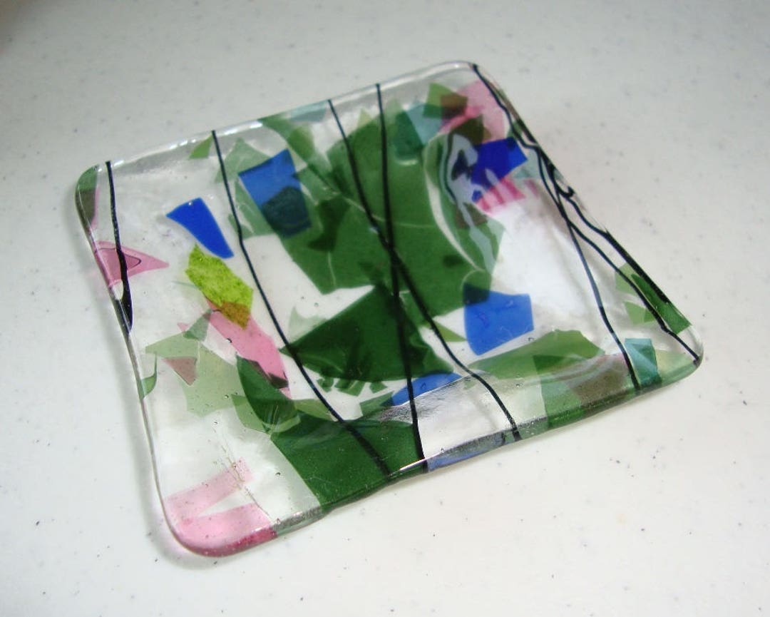 Fused Glass Confetti Dish 9147 - Etsy