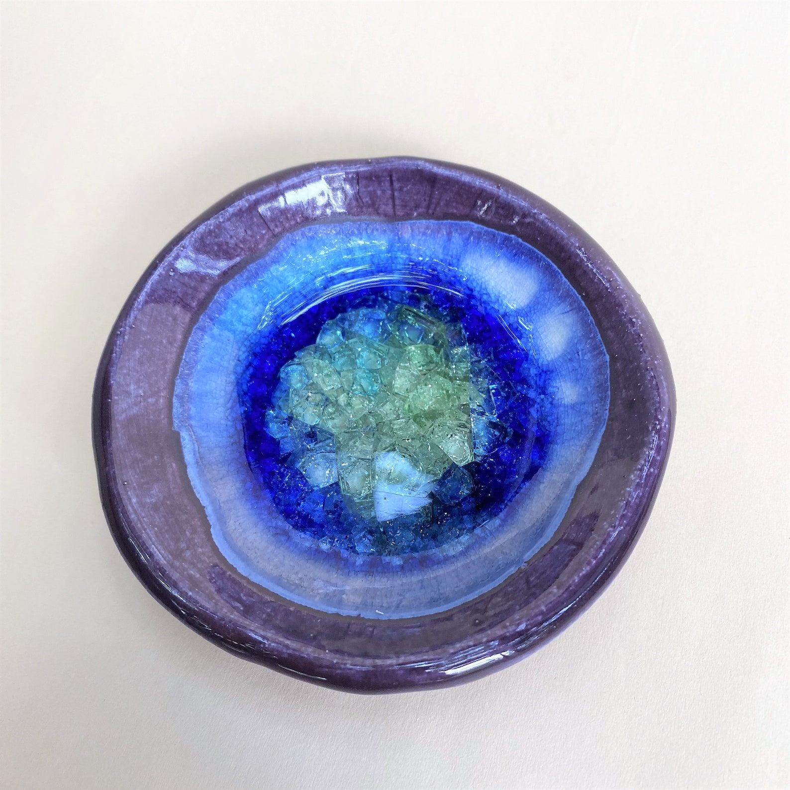 Butterfly Puddler Dish - Butterfly Feeder - Purple With Recycled Glass ...