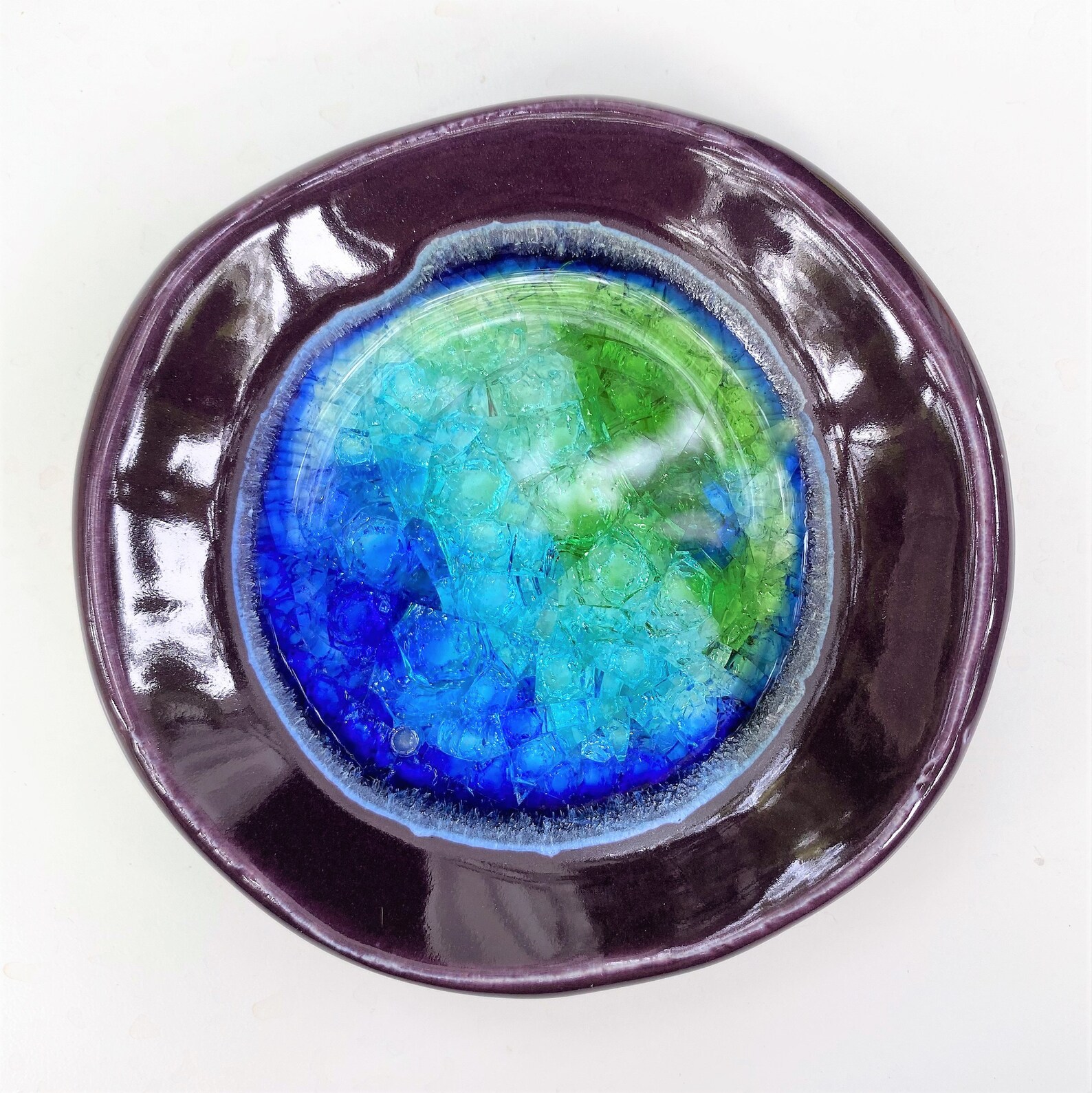 Butterfly Puddler Dish - Butterfly Feeder - Purple With Recycled Glass ...