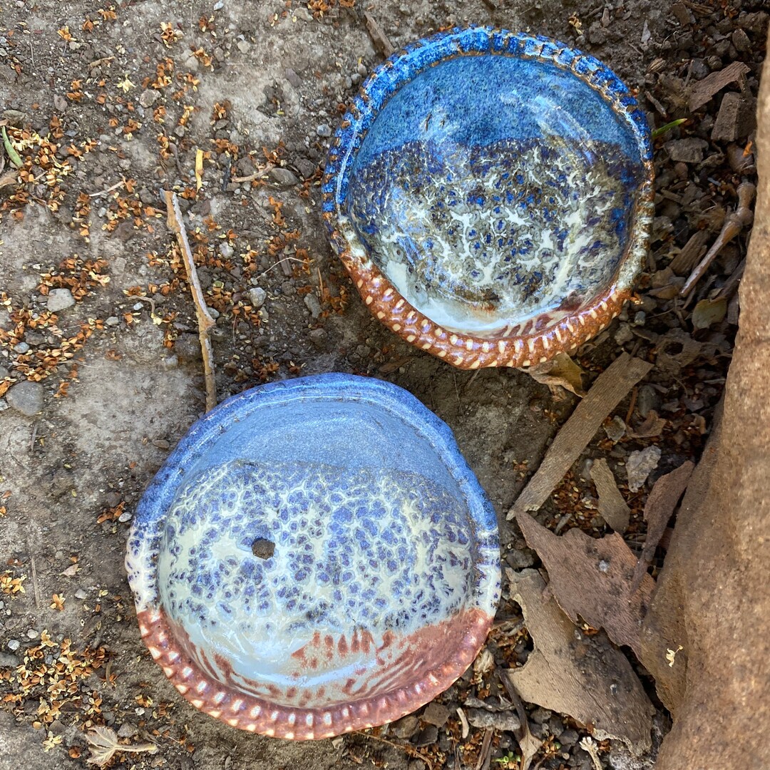 Two MINI Buterfly Puddlers Butterfly Feeder Sand Meet Sea, Blues Golds ...