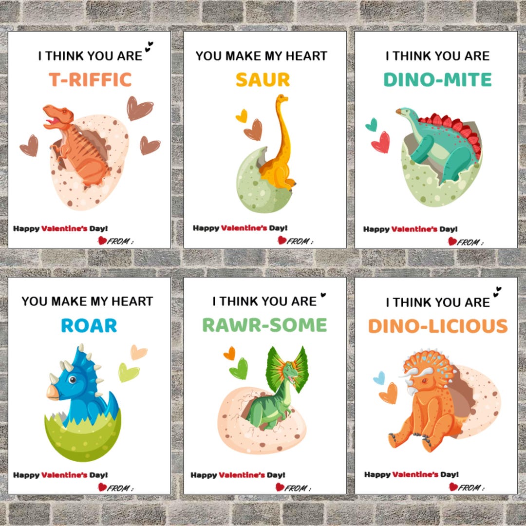 Dinosaur Valentine Card, Dinosaur Valentines Day Class, Dinomite ...