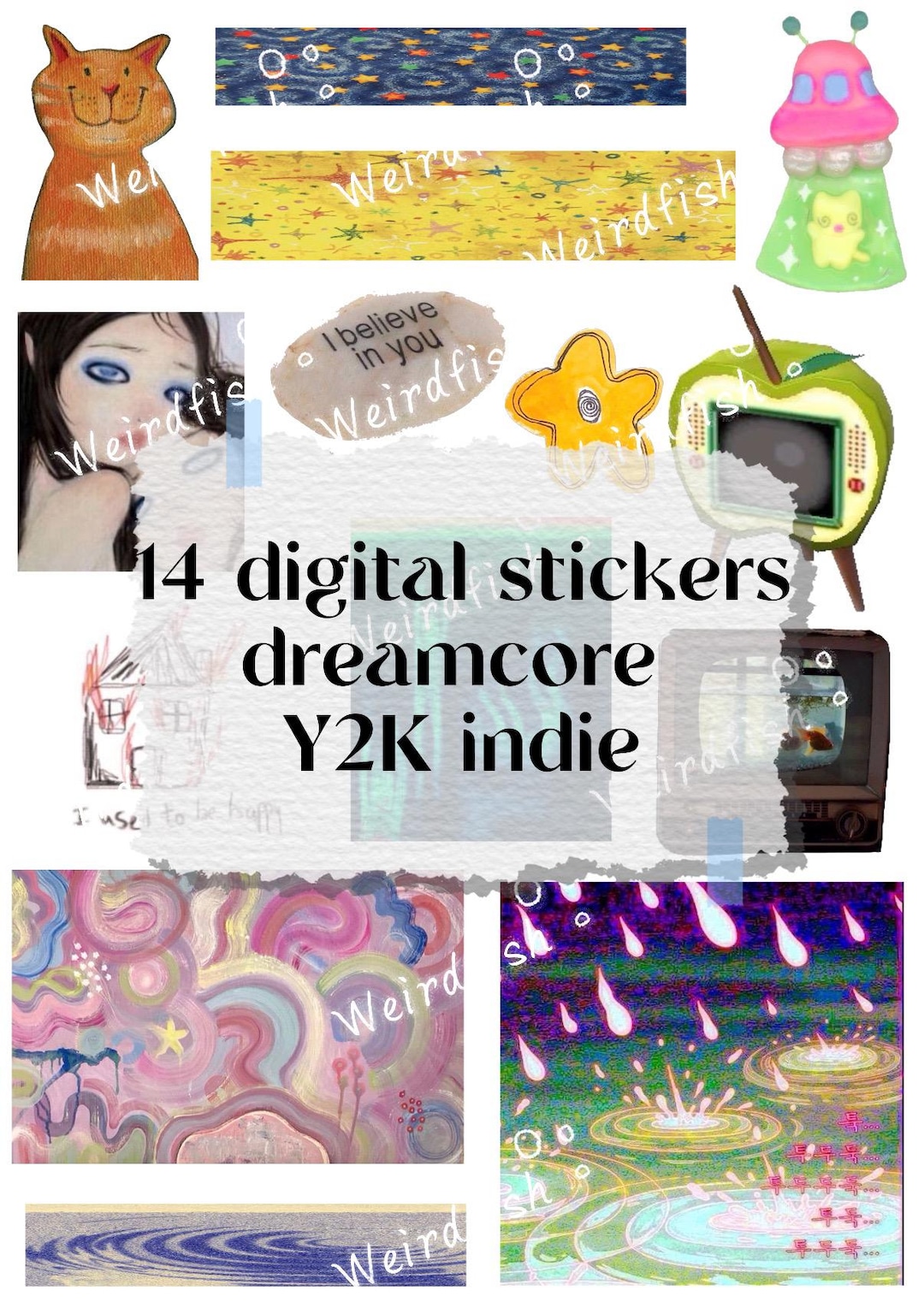 Y2K Dreamcore Stickers | Retro Kpop Digital Stickers - Etsy