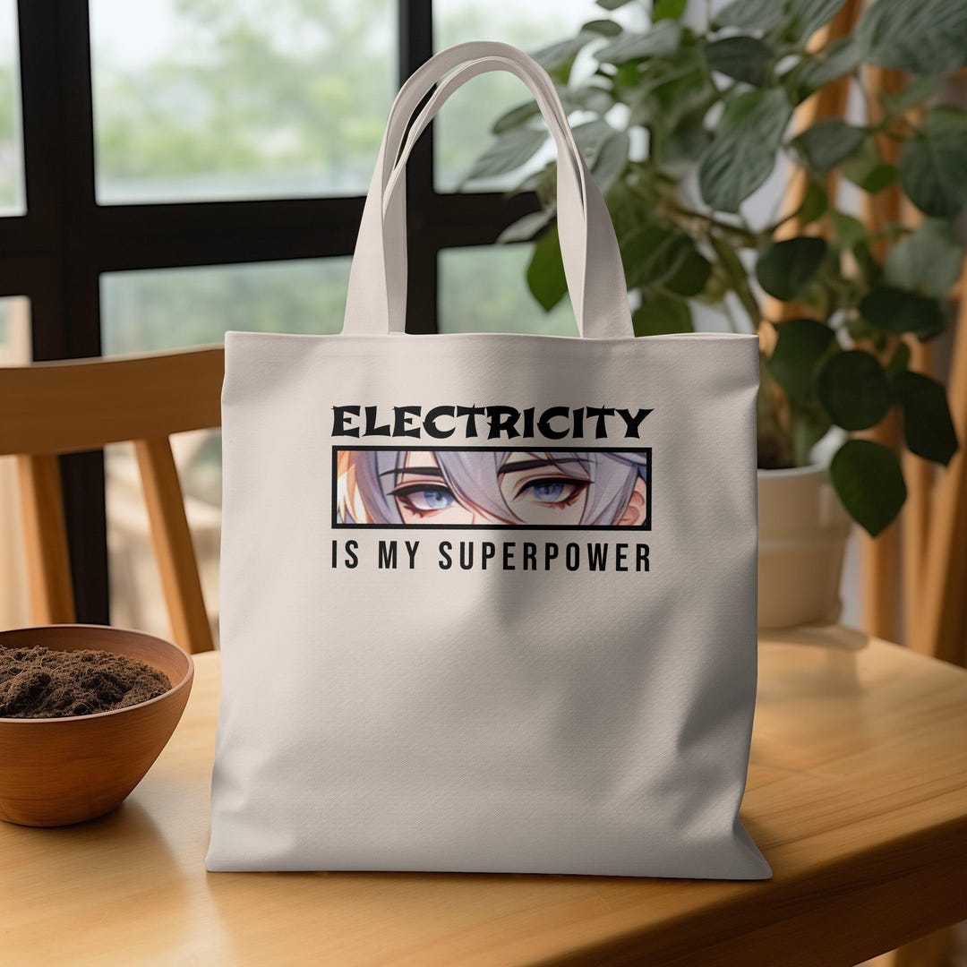 Anime Eyes Streetwear Tote Bag, Manga Superpower Carryall, Kawaii ...