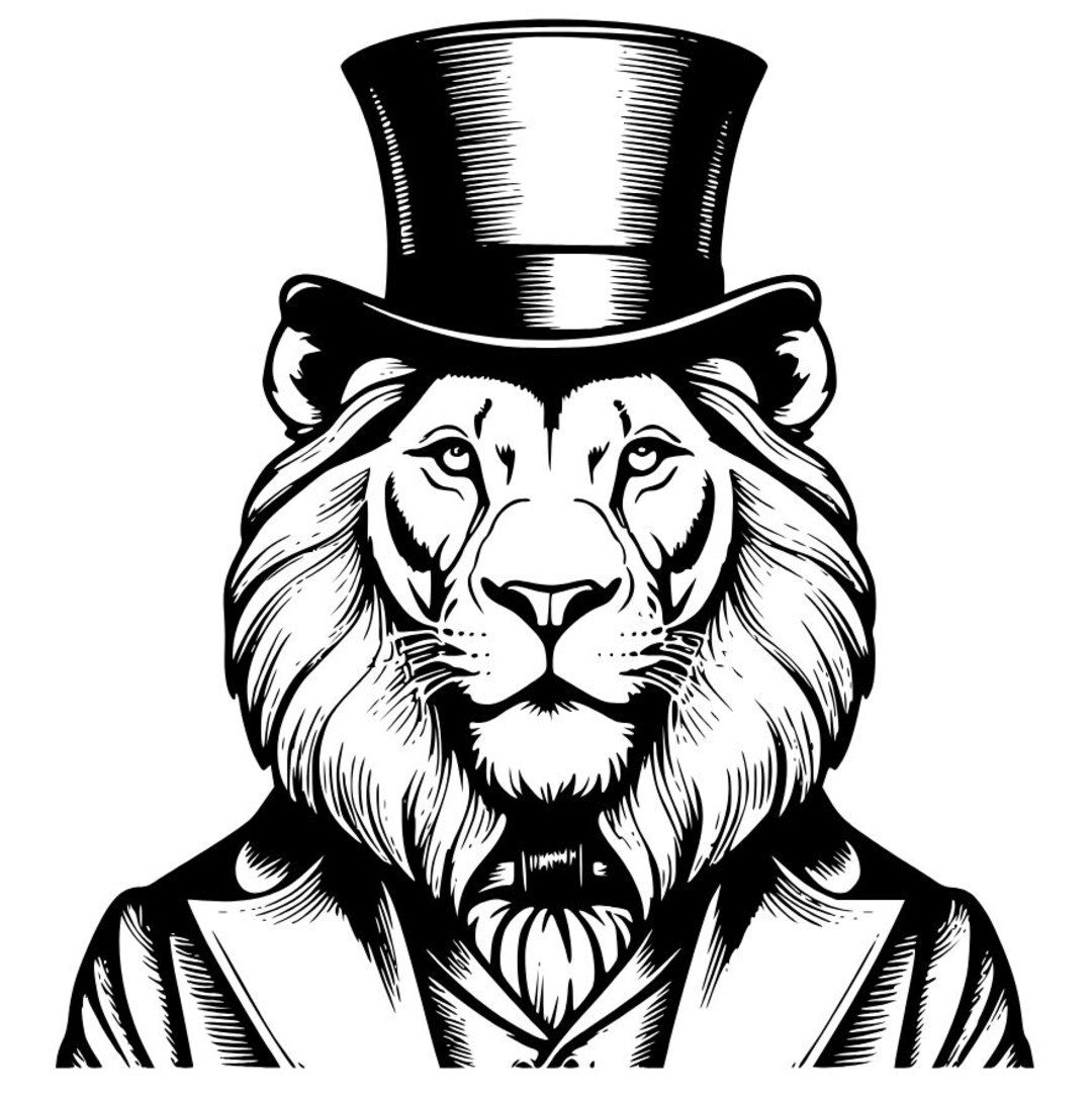 Fancy Lion SVG - Etsy