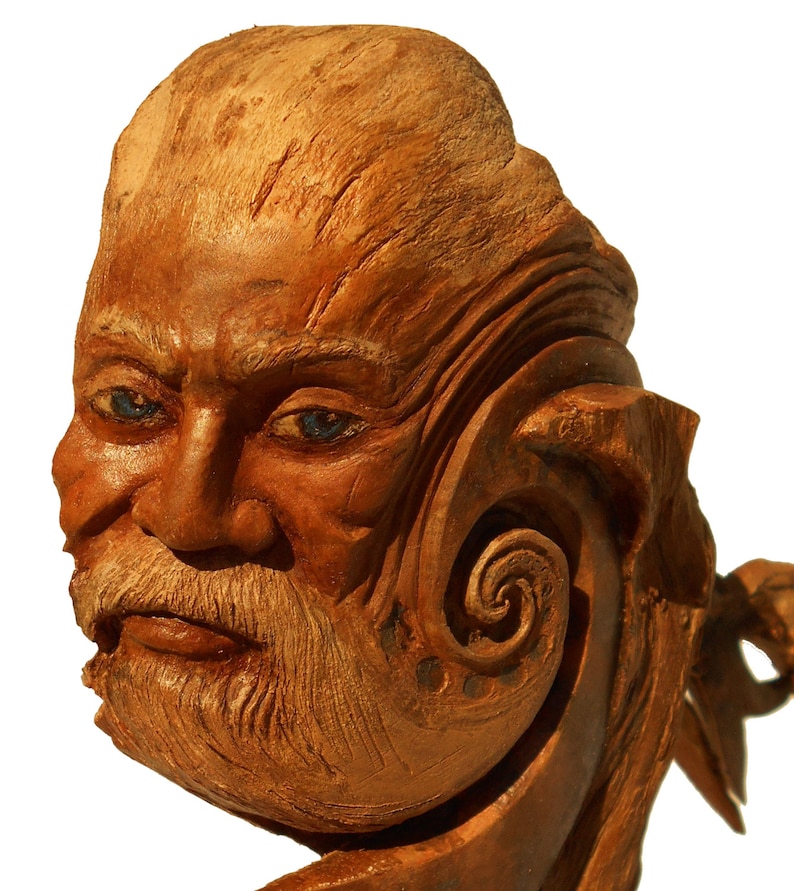 Circling in Old Man Original Rick Cain Wood Sculpture 2014 - Etsy