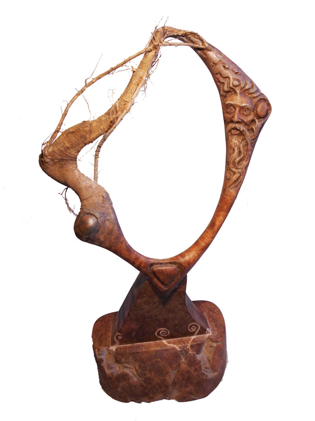 Circle Jewel Original Old Man Root Spirit Rick Cain Wood - Etsy