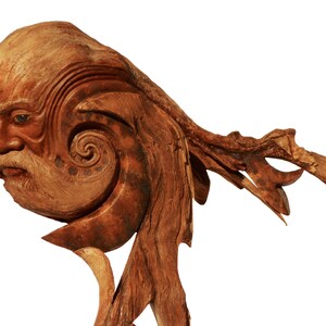 Circling in Old Man Original Rick Cain Wood Sculpture 2014 - Etsy