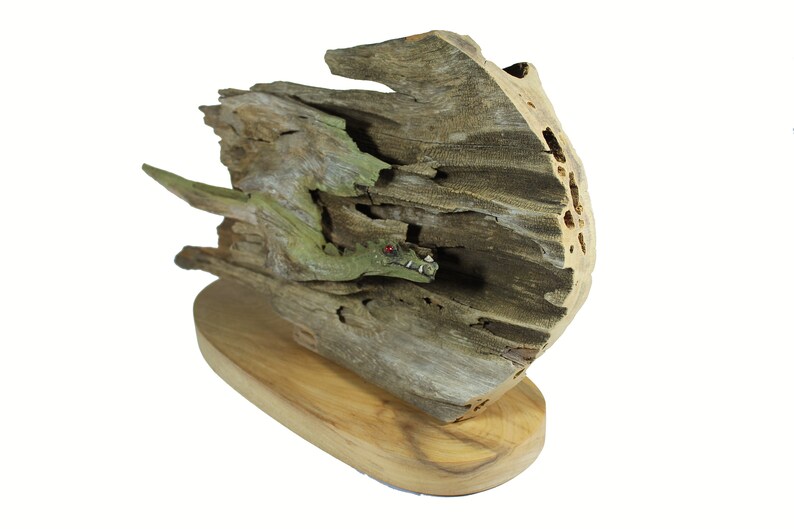 Dragon Chameleon Original Dragon Fantasy Cypress Sculpture by Rick Cain ...
