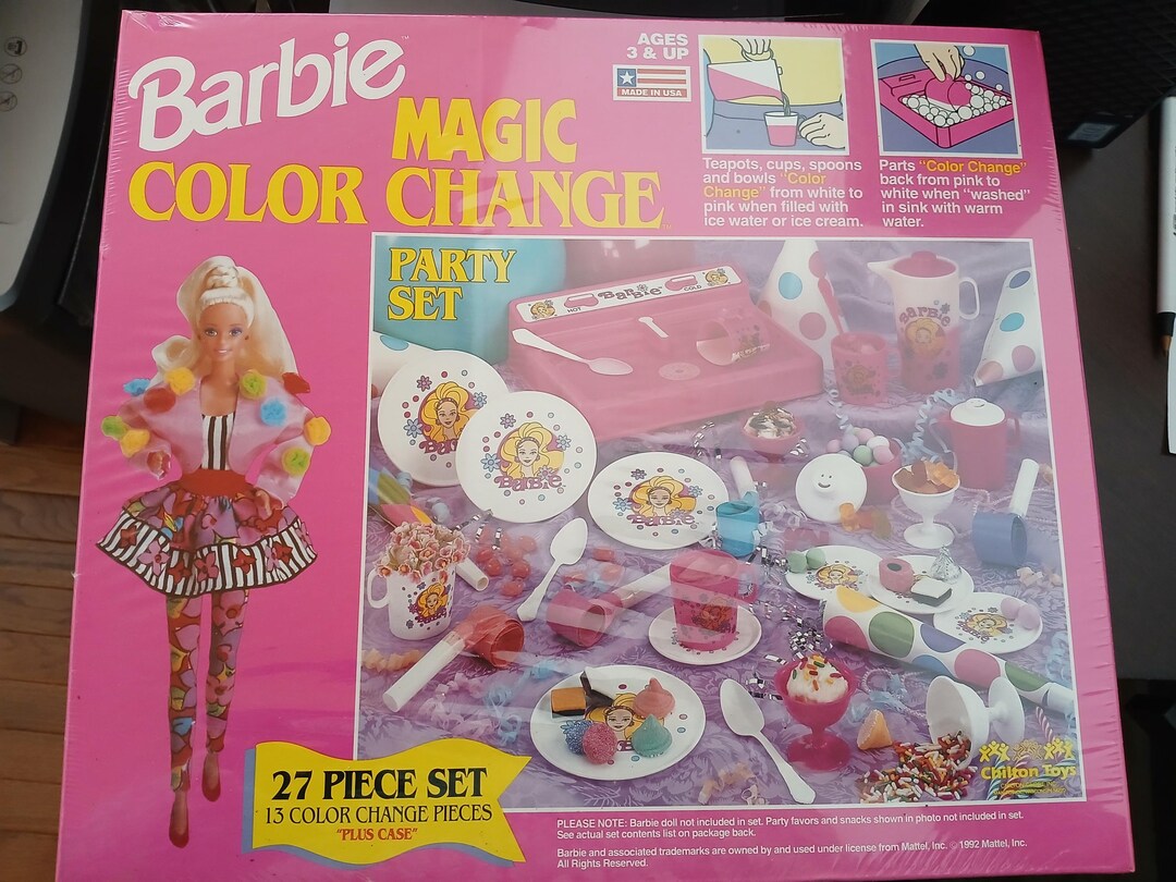 Barbie Magic Color Party Set - Etsy