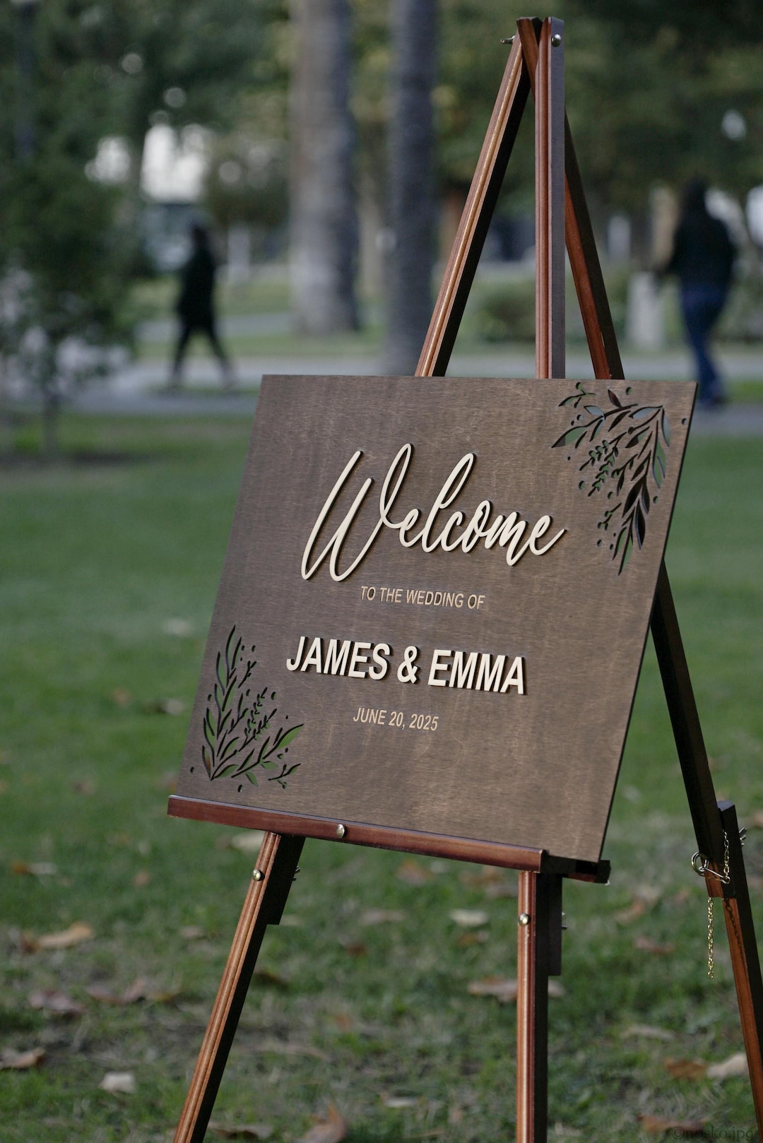 Custom Wood Wedding Welcome Sign: 3D Laser-cut Baltic Birch - Etsy