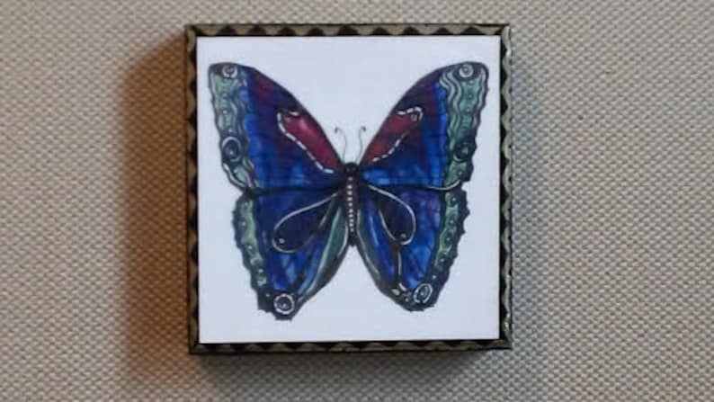 Blue Magic Butterfly Art Panel - Etsy