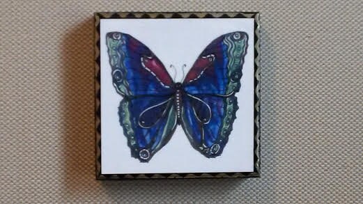 Blue Magic Butterfly Art Panel - Etsy