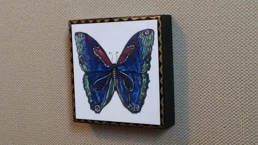 Blue Magic Butterfly Art Panel - Etsy